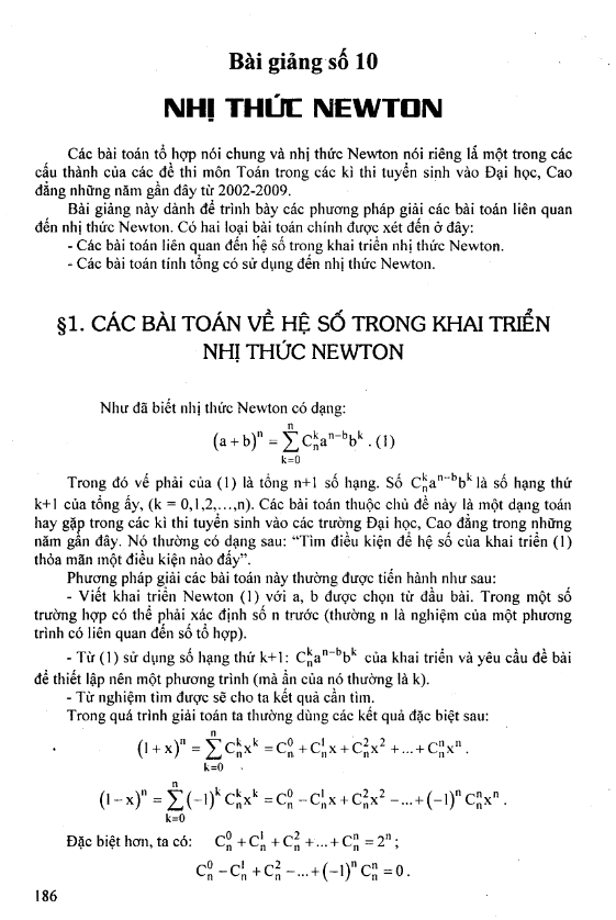Học Toán: Bài Tập Quy Tắc Đếm Và Nhị Thức Newton – Trần Sĩ Tùng Có Đáp ...